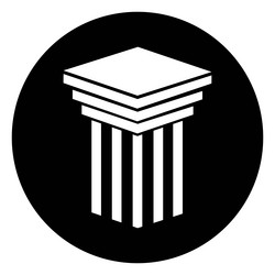 Simple pillar logo Royalty Free Vector Image - VectorStock