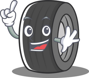 Crying tire character cartoon style Royalty Free Vector