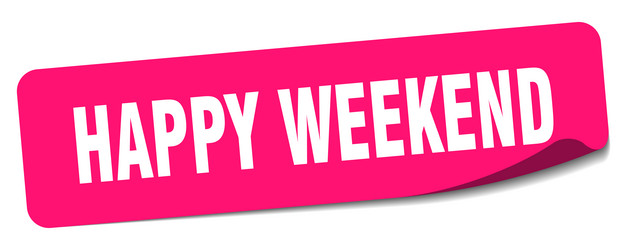 Weekend sticker weekend label Royalty Free Vector Image