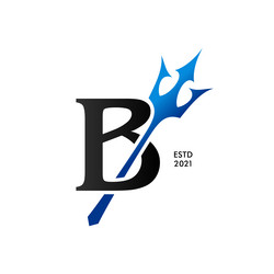 Elegant initial b arrow logo Royalty Free Vector Image