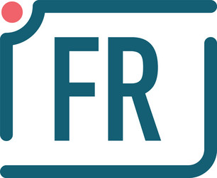 Initial letter rf camera logo design template Vector Image