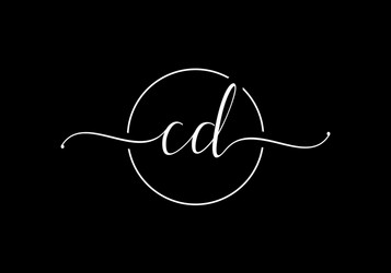 Initial monogram letter c d logo design template Vector Image