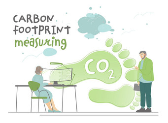 Carbon footprint reduction portrait banner Vector Image