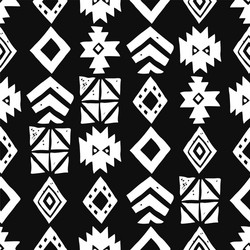 Seamless ethnic pattern tribal abstract Royalty Free Vector