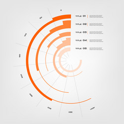 Spiral circular chart color infographics step Vector Image