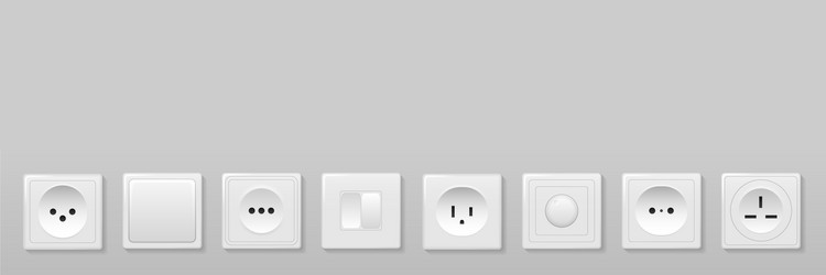 Wall switch sockets Royalty Free Vector Image - VectorStock