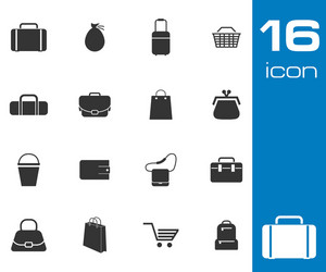 Black White Tote Bags Transparent Background Vector Image