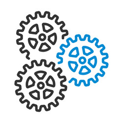 Gear mechanism flat icon Royalty Free Vector Image