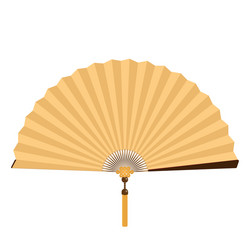 Traditional red and gold chinese hand fan open Vector Image