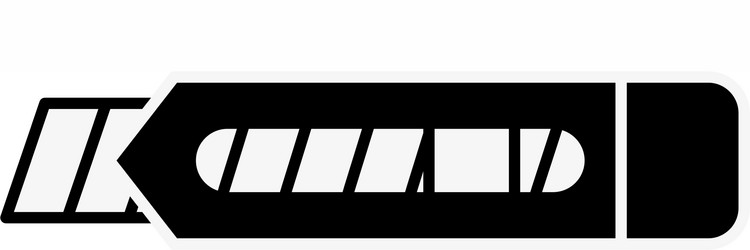 Graphic design cutter tool equipment Royalty Free Vector