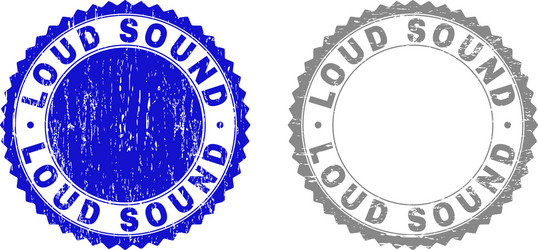 Loud sound rubber stamps Royalty Free Vector Image
