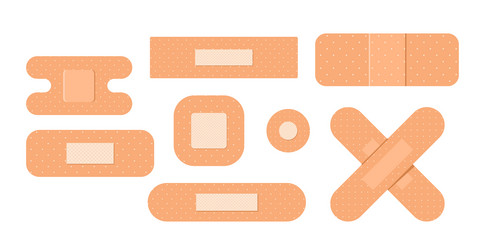 Wounds plaster medical patch for surgical stitch Vector Image