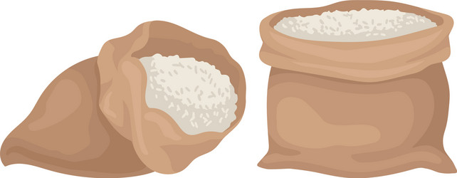 A sack of rice Royalty Free Vector Image - VectorStock
