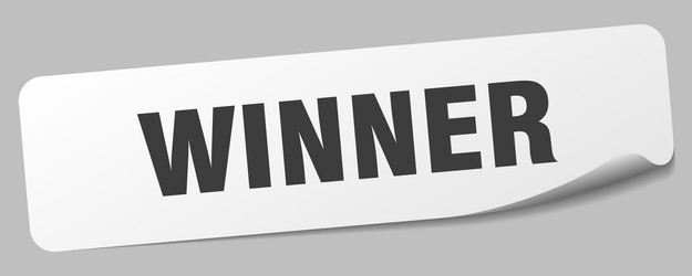 Winner sticker winner label Royalty Free Vector Image