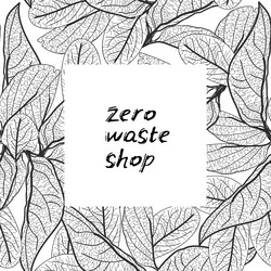 Zero waste shop logo black text calligraphy Vector Image