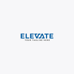 Elevate letters logo design Royalty Free Vector Image