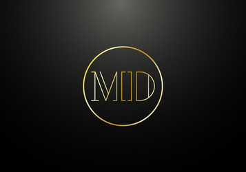 Initial monogram letter m d logo design template Vector Image