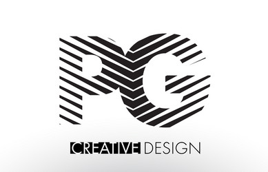 Pg p g pixel letter logo with digital shattered Vector Image