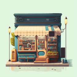 Small business store shop design restaurants Vector Image