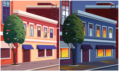 Street town cartoon Royalty Free Vector Image - VectorStock