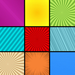 Comic page frame funny superhero comics book Vector Image