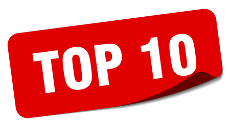 Top 10 sticker top 10 label Royalty Free Vector Image