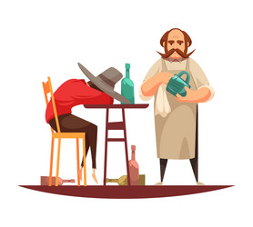 Cowboy saloon concept Royalty Free Vector Image