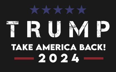 Trump take america back 2024 Royalty Free Vector Image