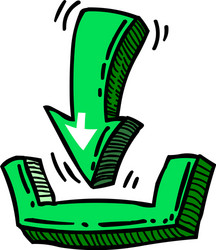 Cartoon image of shuffle icon Royalty Free Vector Image
