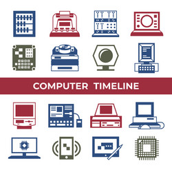 Digital personal computer timeline Royalty Free Vector Image