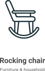 Rocker outline icon thin line black icon Vector Image