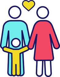 Child support color icon Royalty Free Vector Image