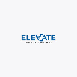 Elevate letters logo design Royalty Free Vector Image