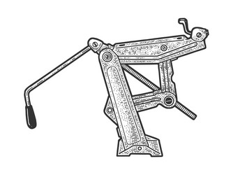 Screw jack lifting equipment mechanism Royalty Free Vector