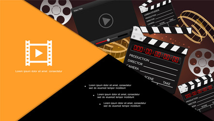 Realistic cinema light background Royalty Free Vector Image