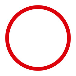 Restriction road sign empty red circle Royalty Free Vector