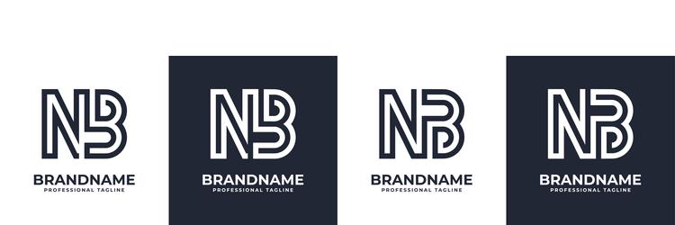 Modern and simple letter nb logo suitable for any Vector Image