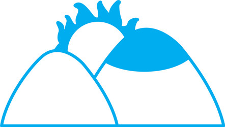 Single mountain icon Royalty Free Vector Image