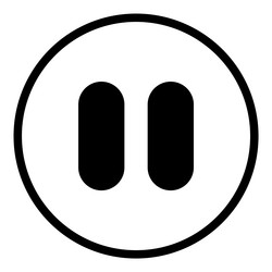 Pause button flat icon isolated on white Vector Image