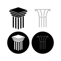 Simple pillar logo Royalty Free Vector Image - VectorStock
