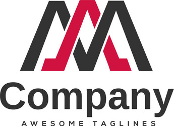 Creative letter am logo design template elements Vector Image