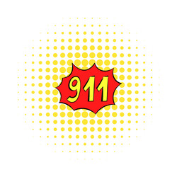 Emergency 911 icon cartoon Royalty Free Vector Image