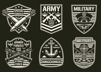 Vintage repair workshop logo set Royalty Free Vector Image