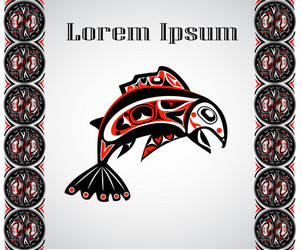 Native salmon Royalty Free Vector Image - VectorStock