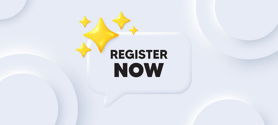 Register now tag free registration offer Vector Image