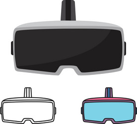Original stereoscopic 3d vr headset front view Vector Image