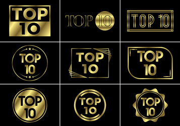 Top ten ranking and best rank 10 Royalty Free Vector Image