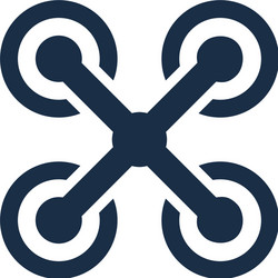 Autonomous letter a drone company logo Royalty Free Vector