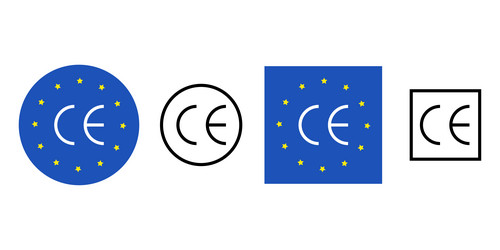 Euro standard europe ce marking sticker Royalty Free Vector