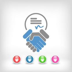 Shaking hands sign of agreement to work together Vector Image